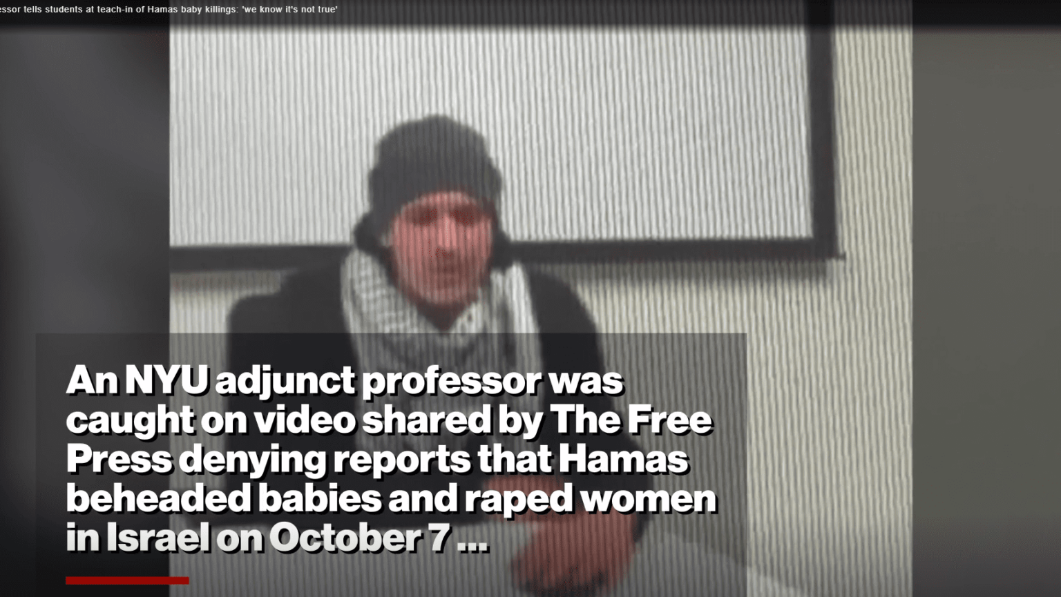 NYU Professor Suspended for Defending Hamas